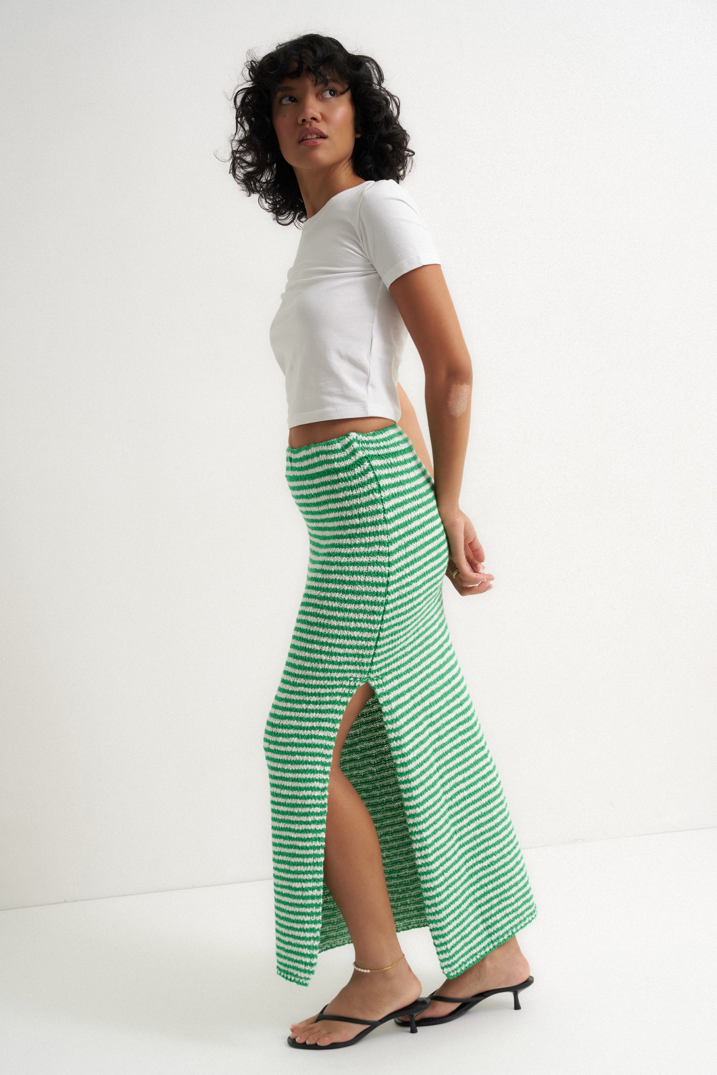 Teddy Maxi Skirt - Kelly Green – Callahan Knitwear