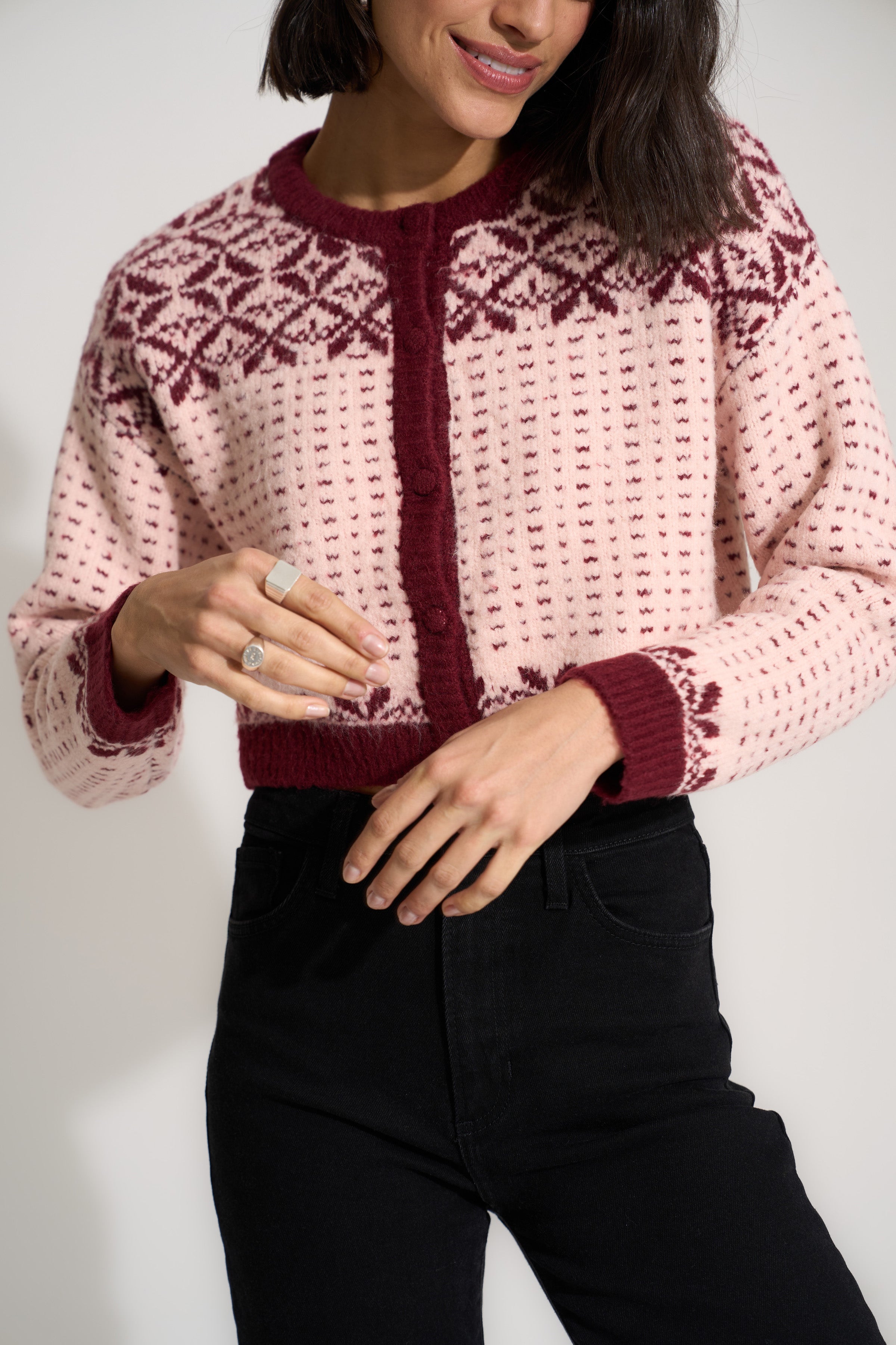 Maeve Cardigan - Baby Pink – Callahan Knitwear
